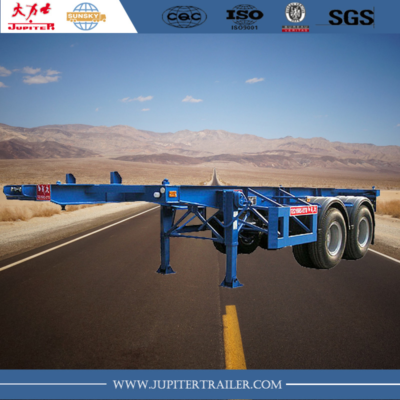 Heavy duty 20ft 2-axle skeleton semi-trailer for carry container Heavy duty 20ft 2-axle skeleton semi-trailer for carry container